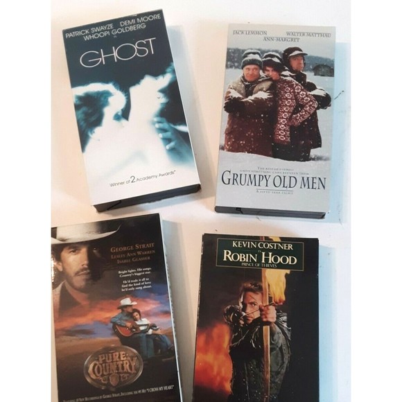 Media | Lot Of 4 Vhs Movies 198s90s Ghost Grumpy Old Men Pure Country ...